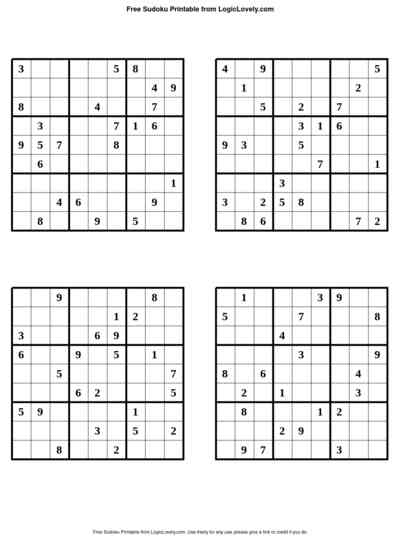 Very Hard Printable Sudoku Booklet 9 Logic Lovely